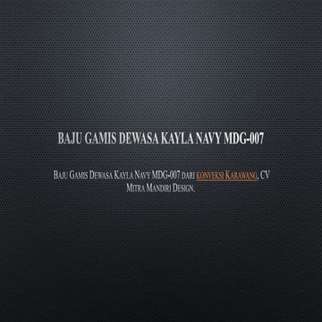 Baju gamis dewasa kayla navy mdg 007 | PPT