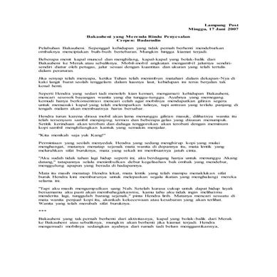 Bakauheni yang merenda rindu penyesalan (badarudin) | PDF