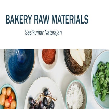 BAKERY - Raw Materials | PDF