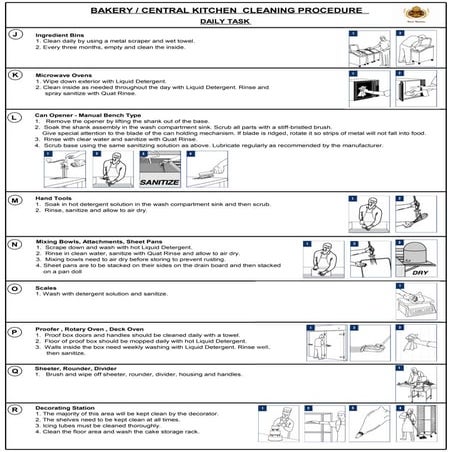 Bakery cleaning daily -02 | PDF