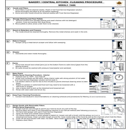 Bakery cleaning weekly -04 | PDF