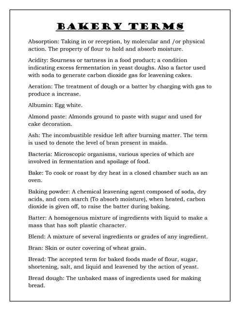 Baking terms | PPTX