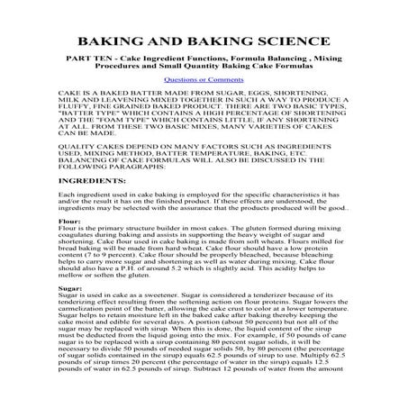 Baking and baking science | DOCX