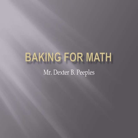 Baking for Math | PPTX