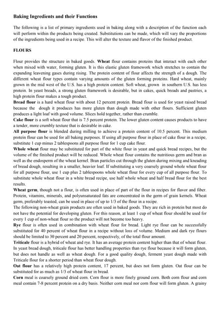 Methods of bread making | PDF