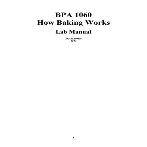 Baking Science | PDF | Desserts and Baking | Food & Drink