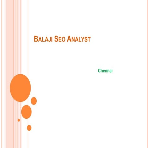 Balaji SEO Analyst Chennai | PPTX