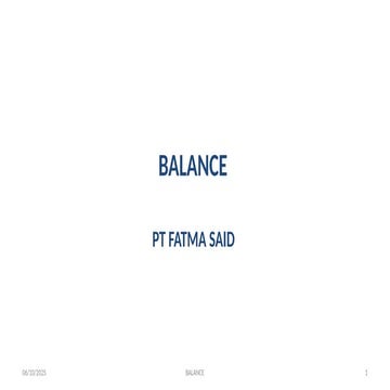 BALANCE- is a therapeutic device used 3hd | PPTX