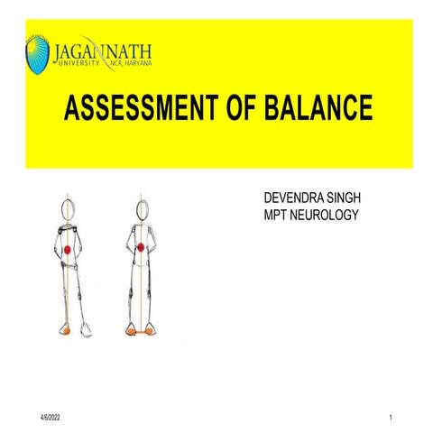 Balance | PPT | Brain and Nervous System Disorders | Diseases and ...