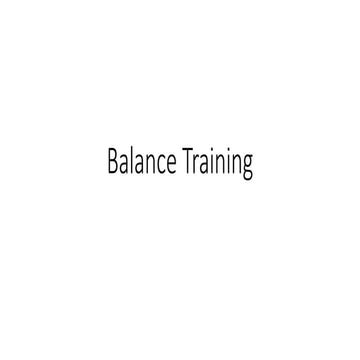 Balance training exercise therapy BPT 2nd year | PPTX
