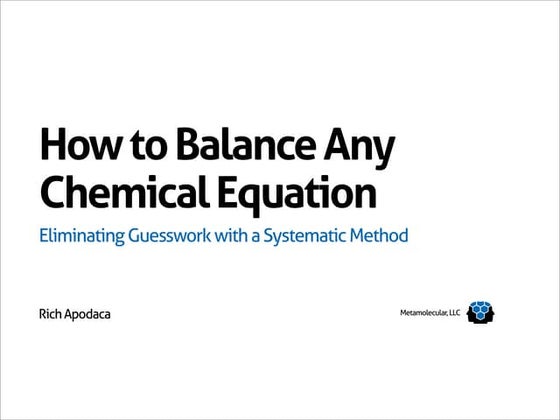 Balancing equations | PPT