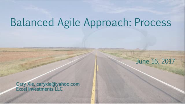 Balanced Agile Approach Process Ppt