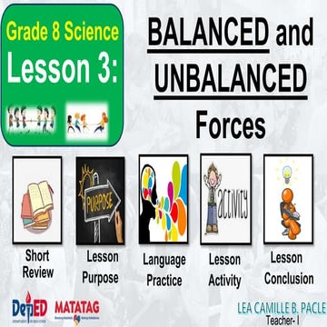 BALANCED and UNBALANCED Forces - MOTION SCIENCE 8.pptx