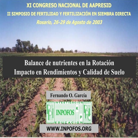 Balance De Nutrientes Apresid | PDF