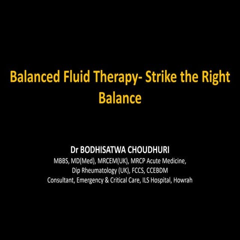 "Balanced Fluid Therapy: Optimizing Patient Outcomes in Critical Care ...