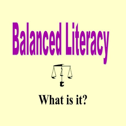 Balanced Literacy Overview | PPT