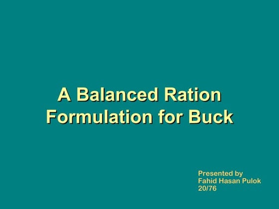Feed formulation strategies and methods ja | PPTX | Fish and Aquariums ...