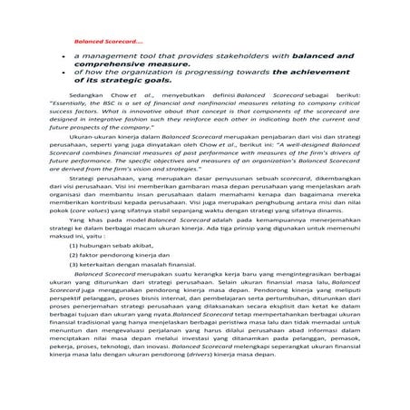 Balanced scorecard | DOC