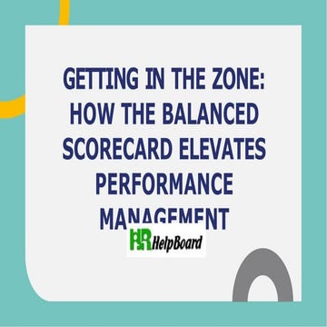 balanced scorecard in performance management , Balanced Scorecard ...