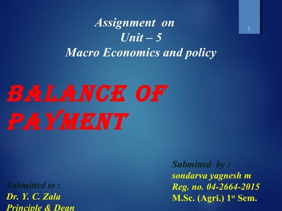 Balance of payments Presentation (complete) | PPT