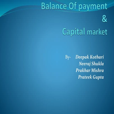 Balance of payment | PPT