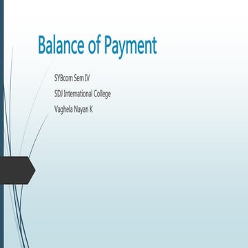 Balance of payment chapter 5 | PPT