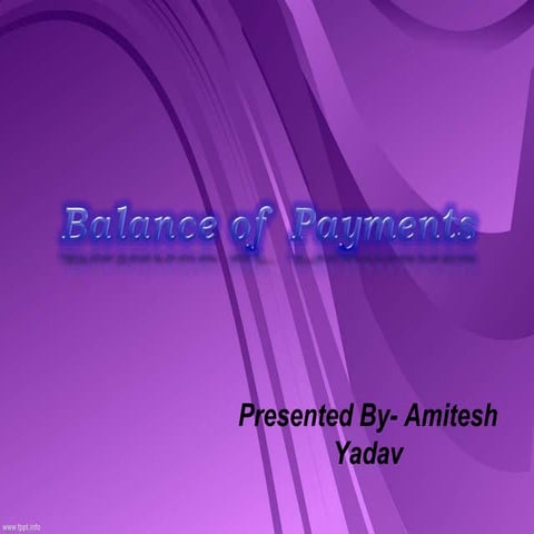 Balance of payments | PPT
