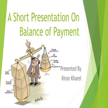 Balance of Payments (BOP) mba by Kiran kharel of IFM | PPTX