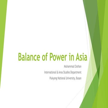 Balance of power in asia | PPTX