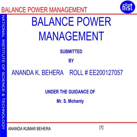 Balance power management | PPT