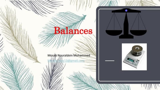 Analytical balance Presentation | PPT | Chemistry | Science