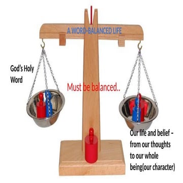 Life and the Word of God in a balance in Living | PPTX