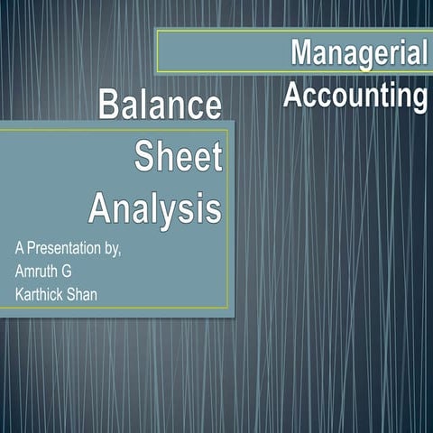 Balance sheet analysis | PPTX