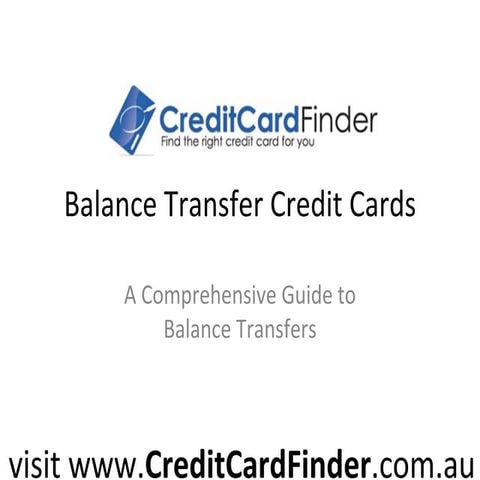 Balance transfer credit cards guide | PPT