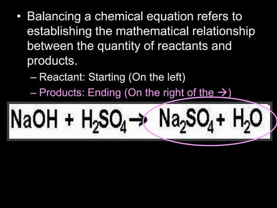 Balancing Chemical Equations | PPT