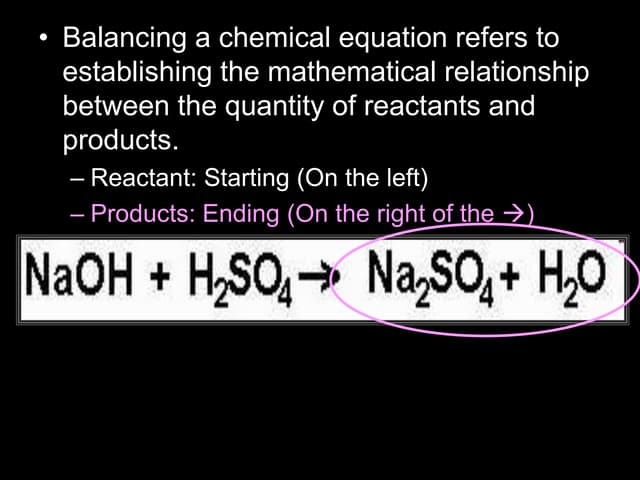 Balancing chemical equation | PPTX