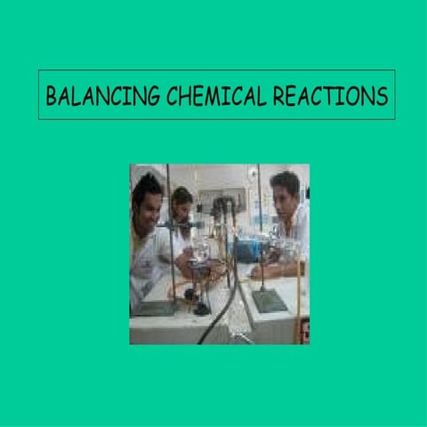Balancing Equations | PPT