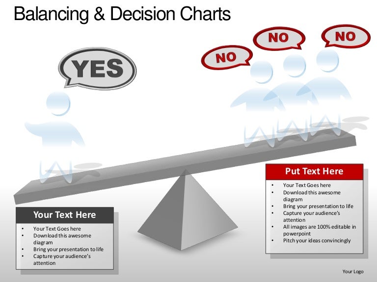 Balancing Decision Charts Powerpoint Presentation Templates