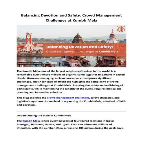 Balancing Devotion and Safety: Crowd Management Challenges at Kumbh ...