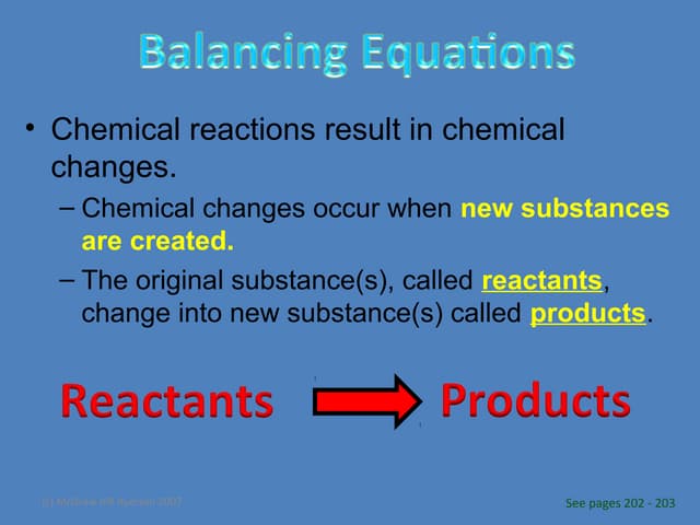 Balancing chemical equation | PPTX
