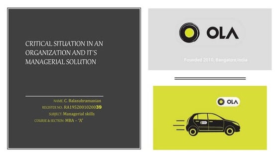 Ola Case Study | PPT
