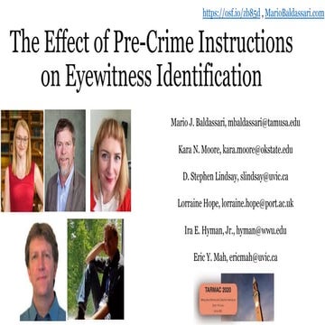 Interactive lineups can improve eyewitness performance | PPTX