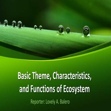 Primary and secondary production, landscape ecology and ecological ...