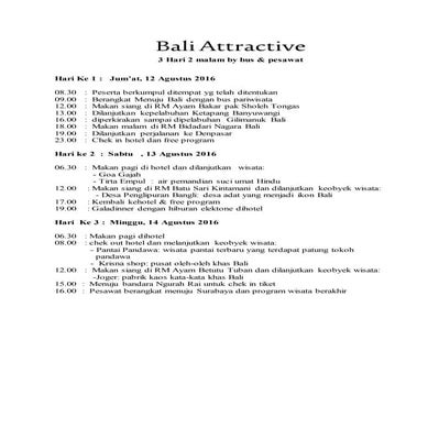 Bali 2016 | PDF