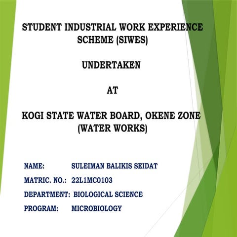 Kogi state water board PowerPoint presentation slides | PPTX