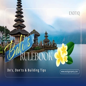 The Bali Land Buyer’s Rulebook: Do’s, Don’ts & Building Tips | PDF