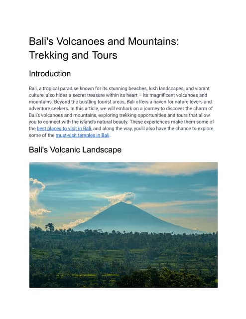 Ijen Tour From Bali | PDF