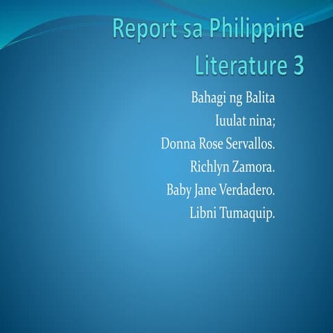 Balita | PPTX