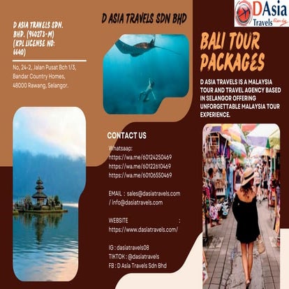 Bali Tour Packages - D Asia Travels | PDF
