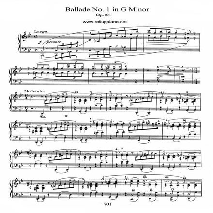 Ballade no 1 in g, op 23 no restriction | PDF